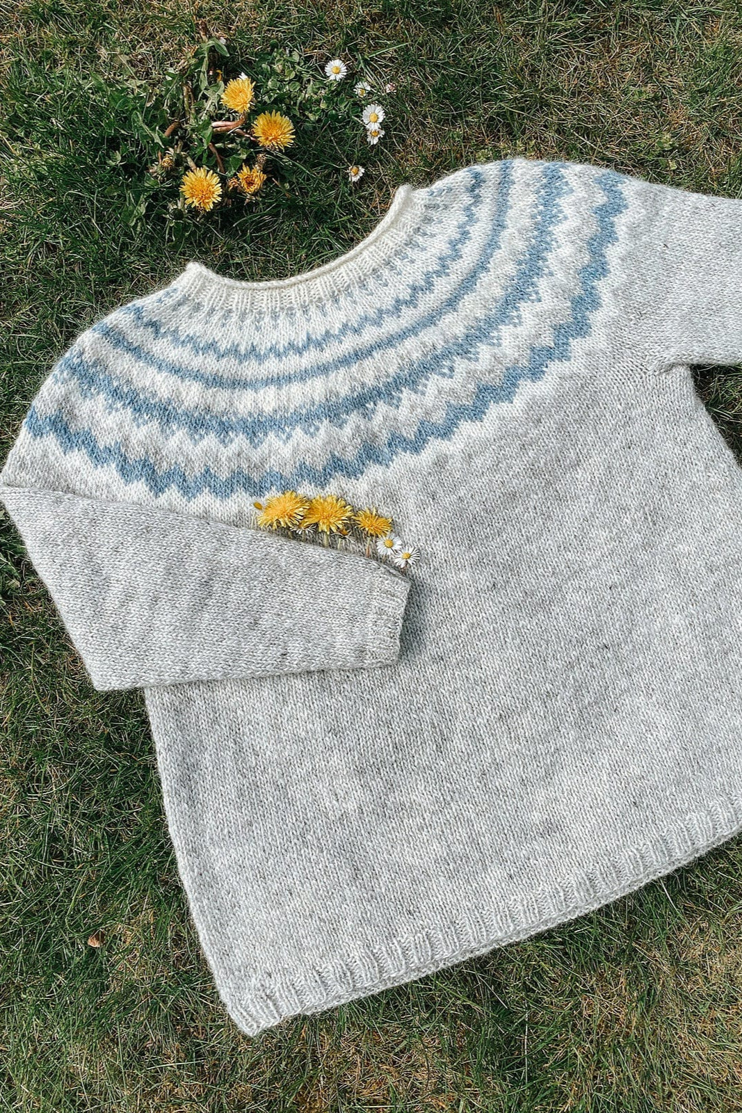 Bárru Grey Summer Lettlopi Wool Sweater - Lettlopi Knit Kit