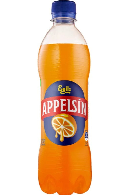 Egils Appelsin Orange Soda drink from Iceland. Icelandic soft drinks