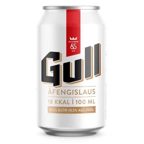 Egils Gull 0% Icelandic - 10 pack of 330 ml cans (Non-alcoholic) Beers ...