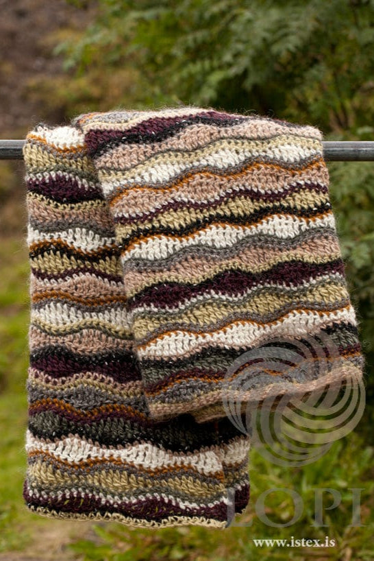 Icelandic wool throw blanket crochet kit - Fjara