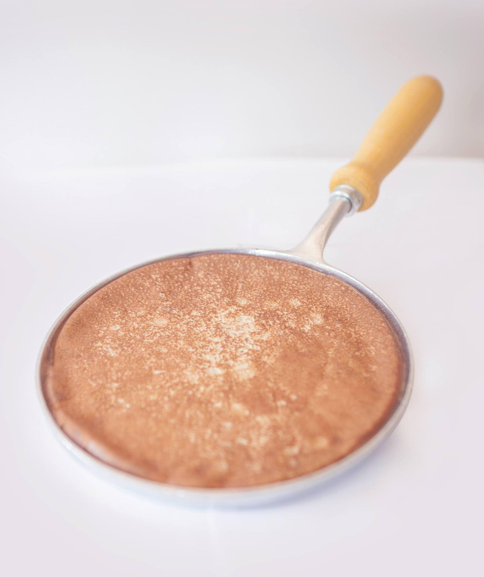 Traditional Icelandic Pancake Pan with Wooden Handle Pönnuköku pan