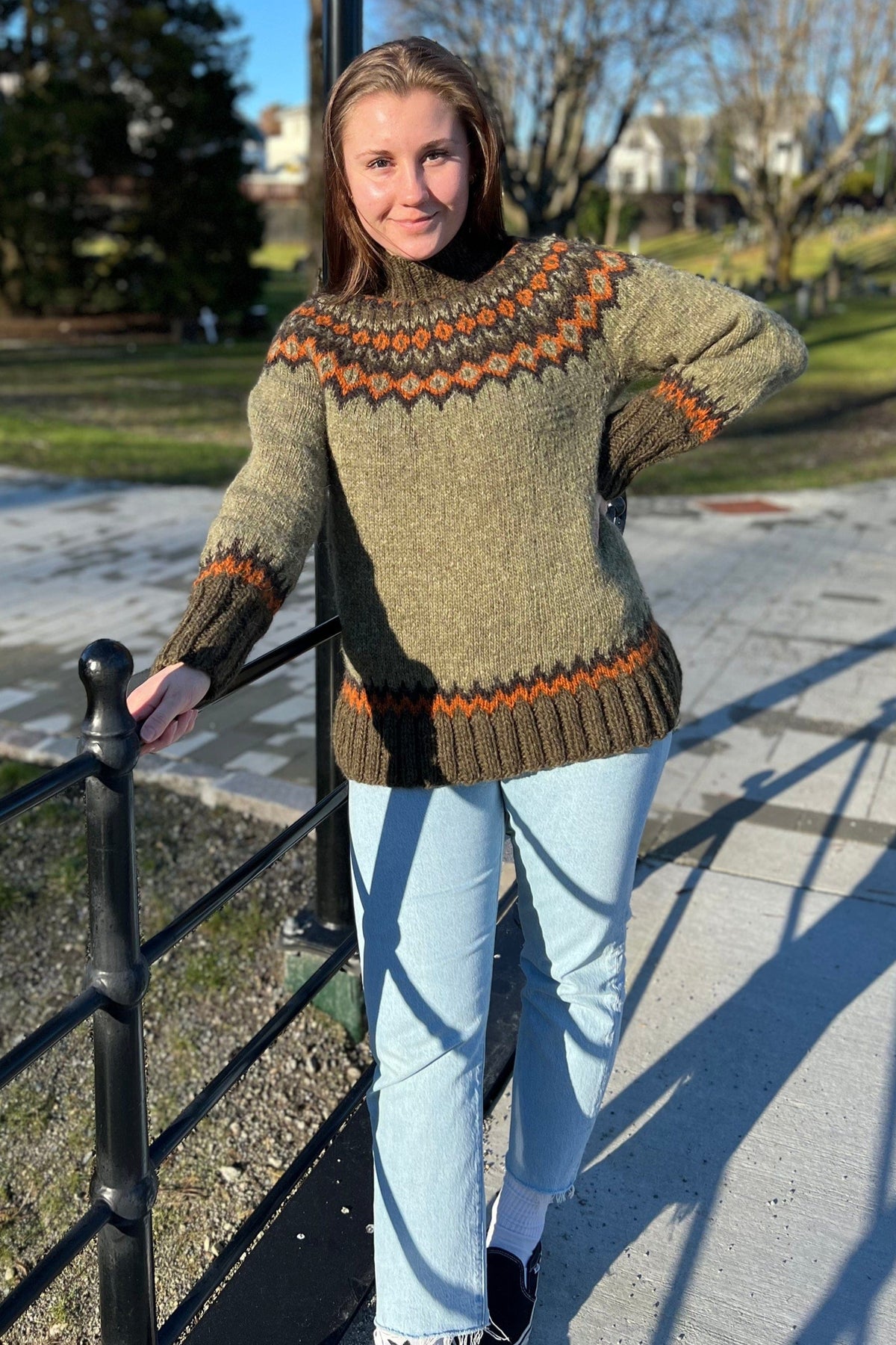 Icelandic Margret Frostbite Wool Sweater - Knitting Kit- Lettlopi Knit Kit