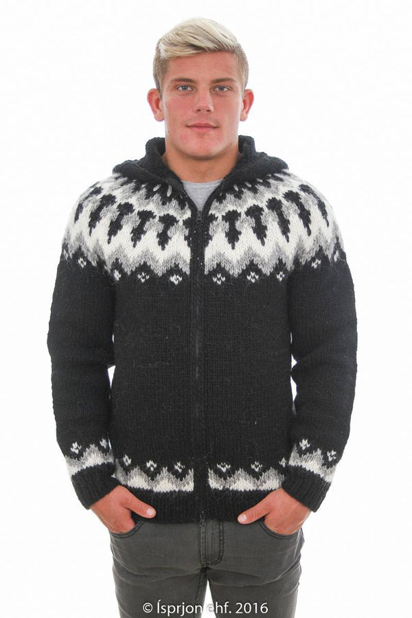Icelandic Hand Knit men´s Zipper wool Cardigan Sweaters| Customized ...