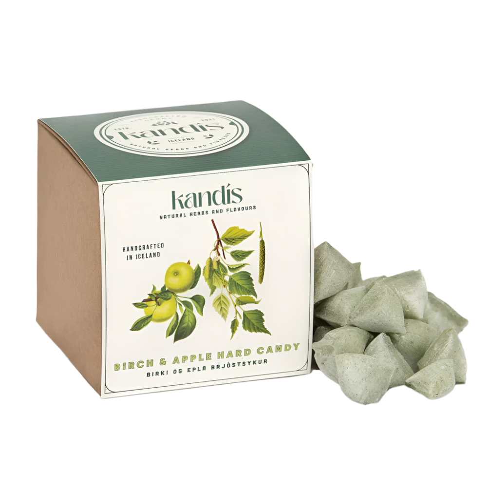 Handcrafted hard candy with Birch and Apple flavor